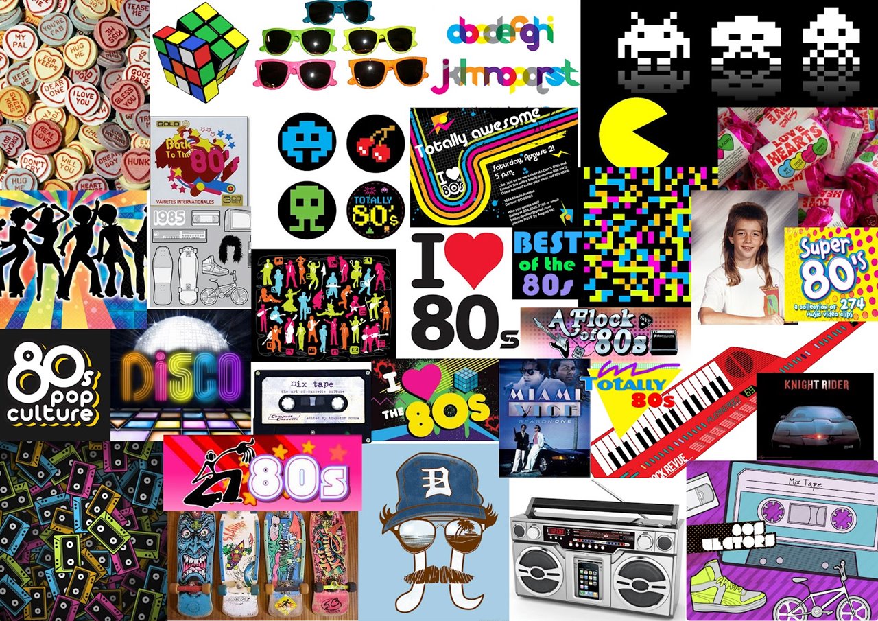 80's moodboard — Stockport School